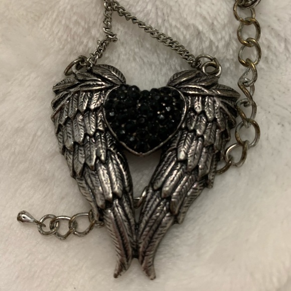 Jewelry | Vintage Heart With Wings Necklace | Poshmark